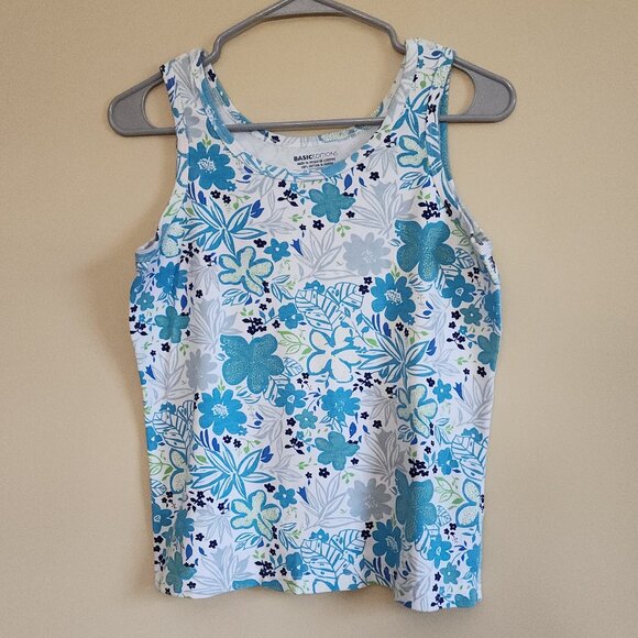 Basic Editions | Tops | Basic Editions Floral Tank Top Size Medium | Poshmark